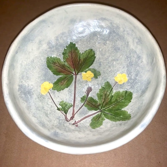 Handmade | Art | Vintage Salt Marsh Pottery Floral Wall Hangingtrinket ...